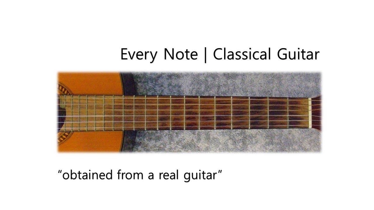 All the notes on the classical guitar fretboard - YouTube