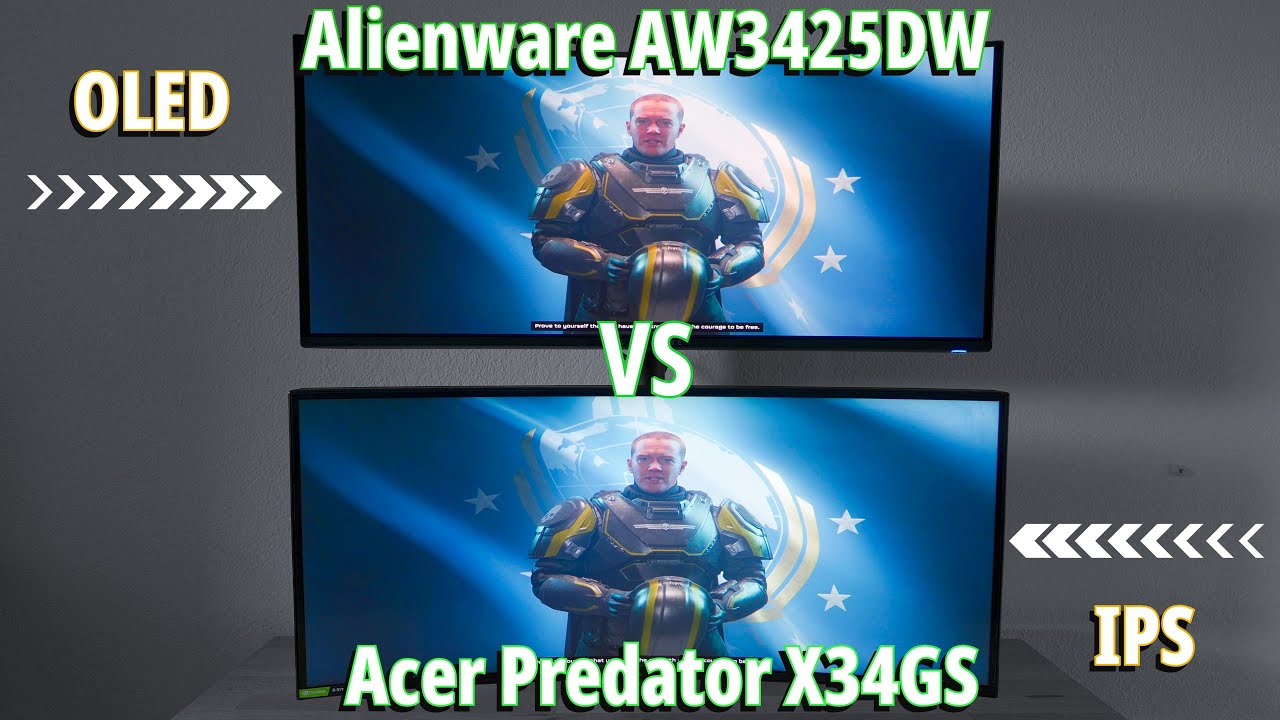 Helldivers 2 - Alienware AW3425DW VS Acer Predator X34GS - OLED VS IPS ...