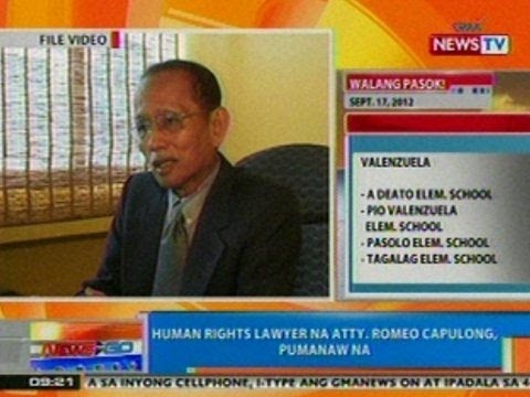 NTG: Human Rights lawyer na si Atty. Romeo Capulong, pumanaw na - YouTube
