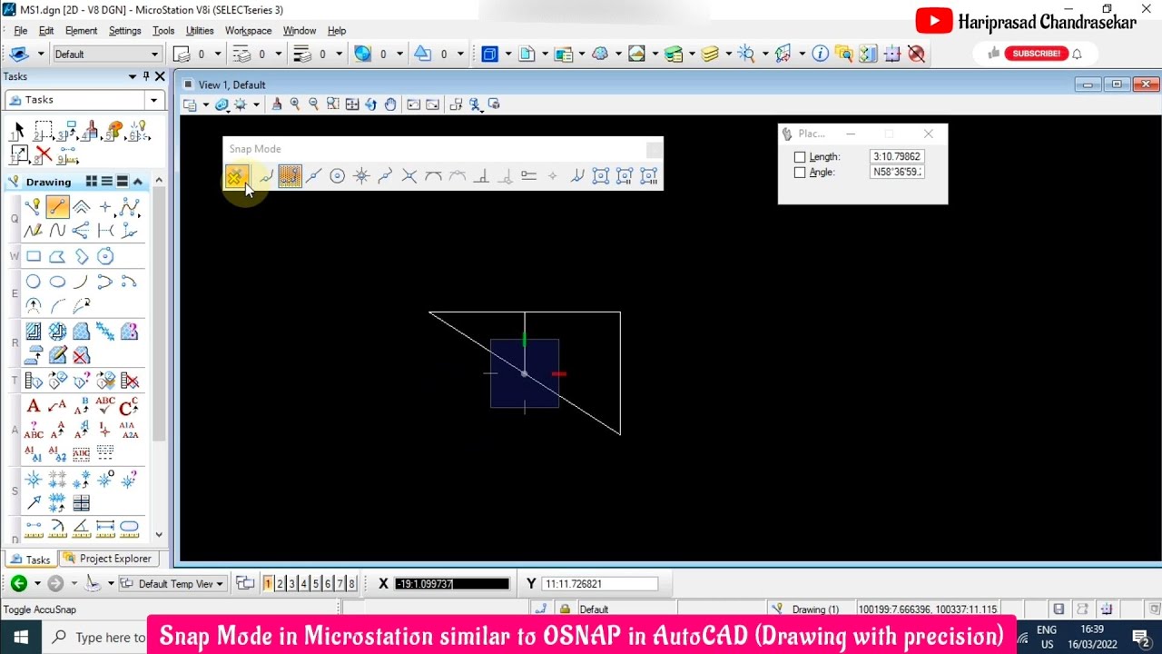 Snap Mode In Microstation Similar To OSNAP In AutoCAD Drawing With snap-mode-in-microstation-similar-to-osnap-in-autocad-drawing-with