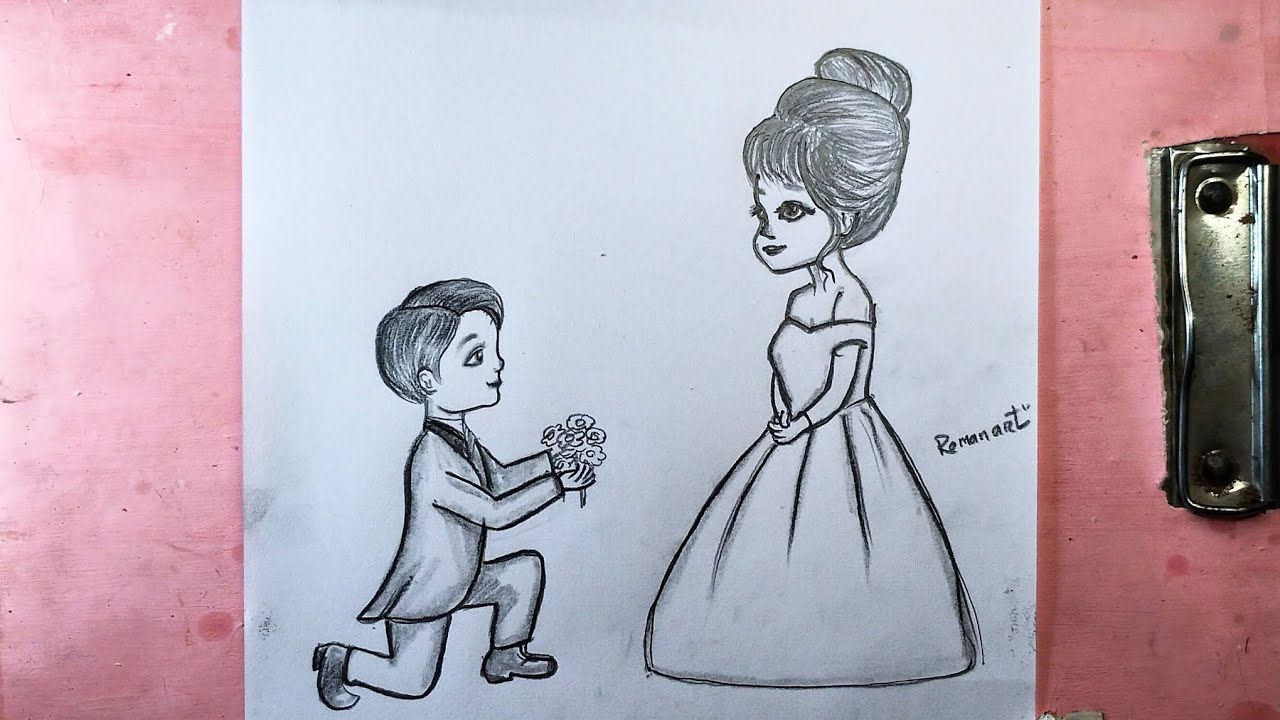 easy boy and girl drawing for beginners - YouTube