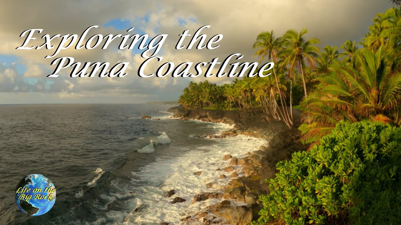 Puna/Pahoa Coastline Big Island Hawaii - Ocean Waves Crashing & Sounds ...