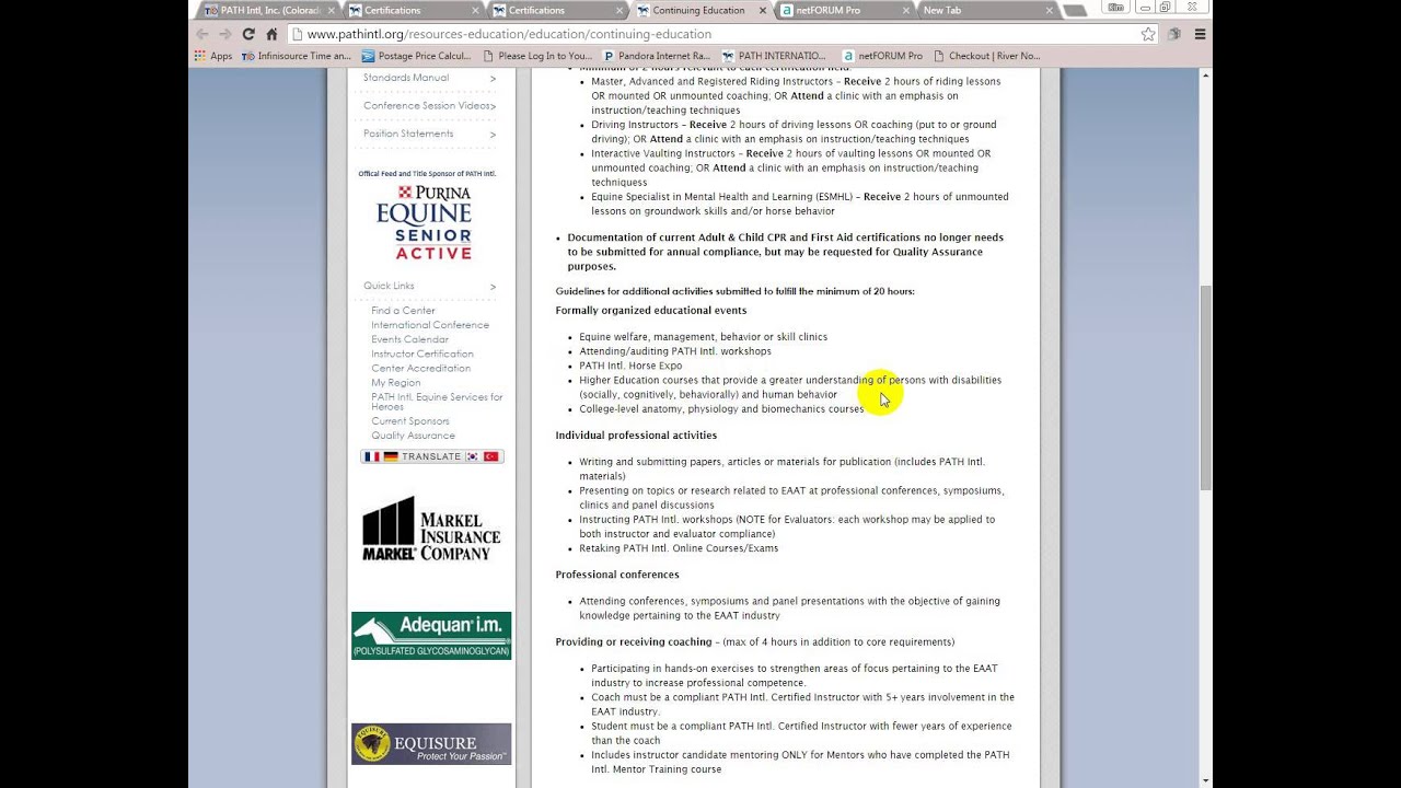 PATH Intl. CEU guidelines page - YouTube