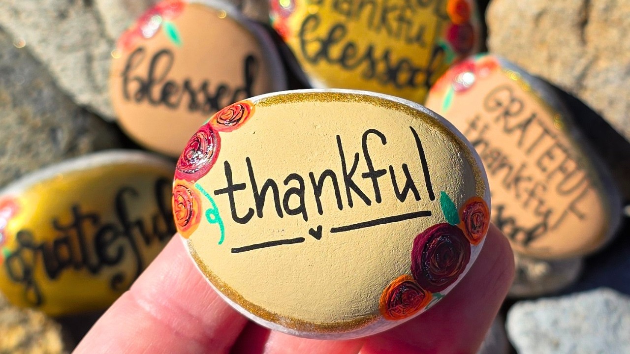 Rock Painting - Words of Gratitude 🙏🏼 - YouTube