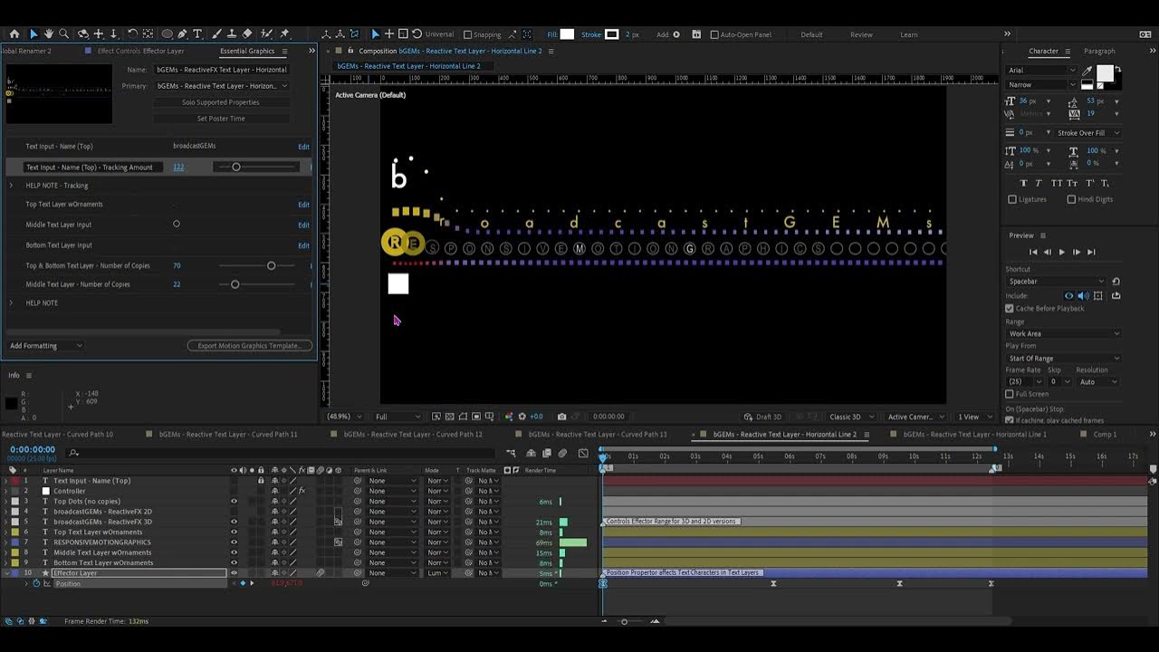 After Effects reactive Text Effect using Text Animators - YouTube