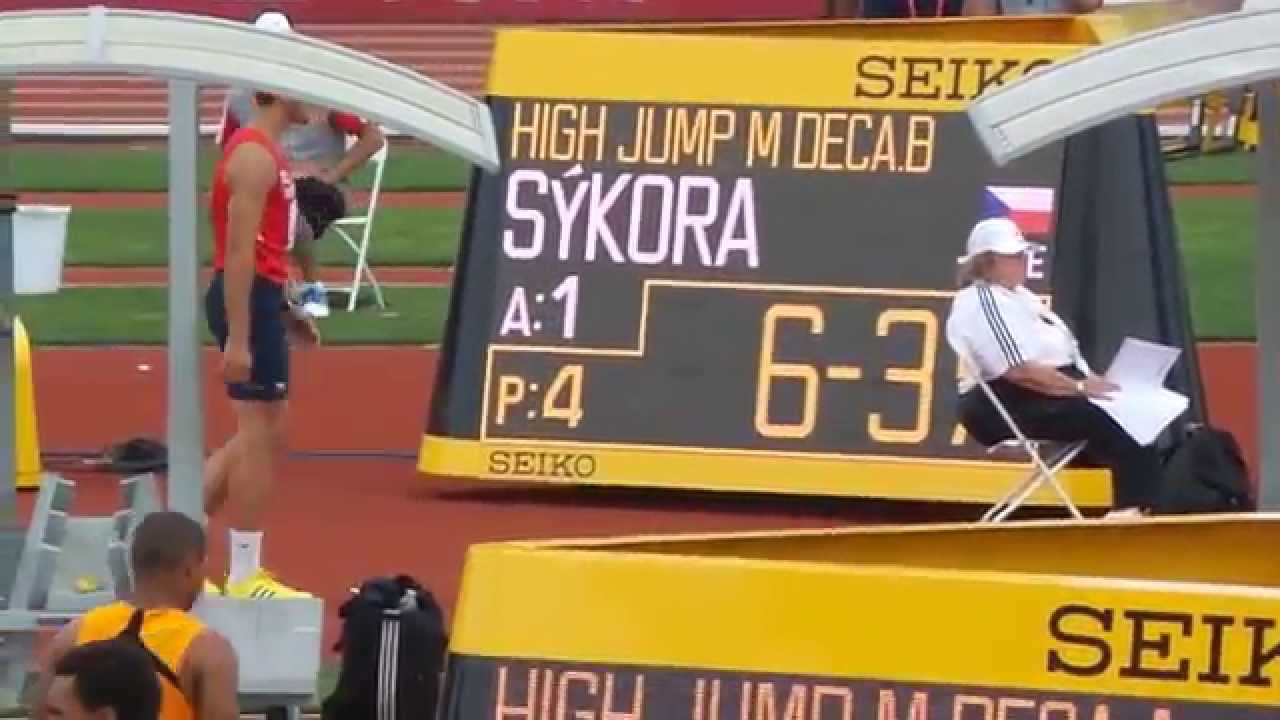 IAAF WJCH Eugene Decathlon, high jump Jiri Sykora 191 cm - YouTube