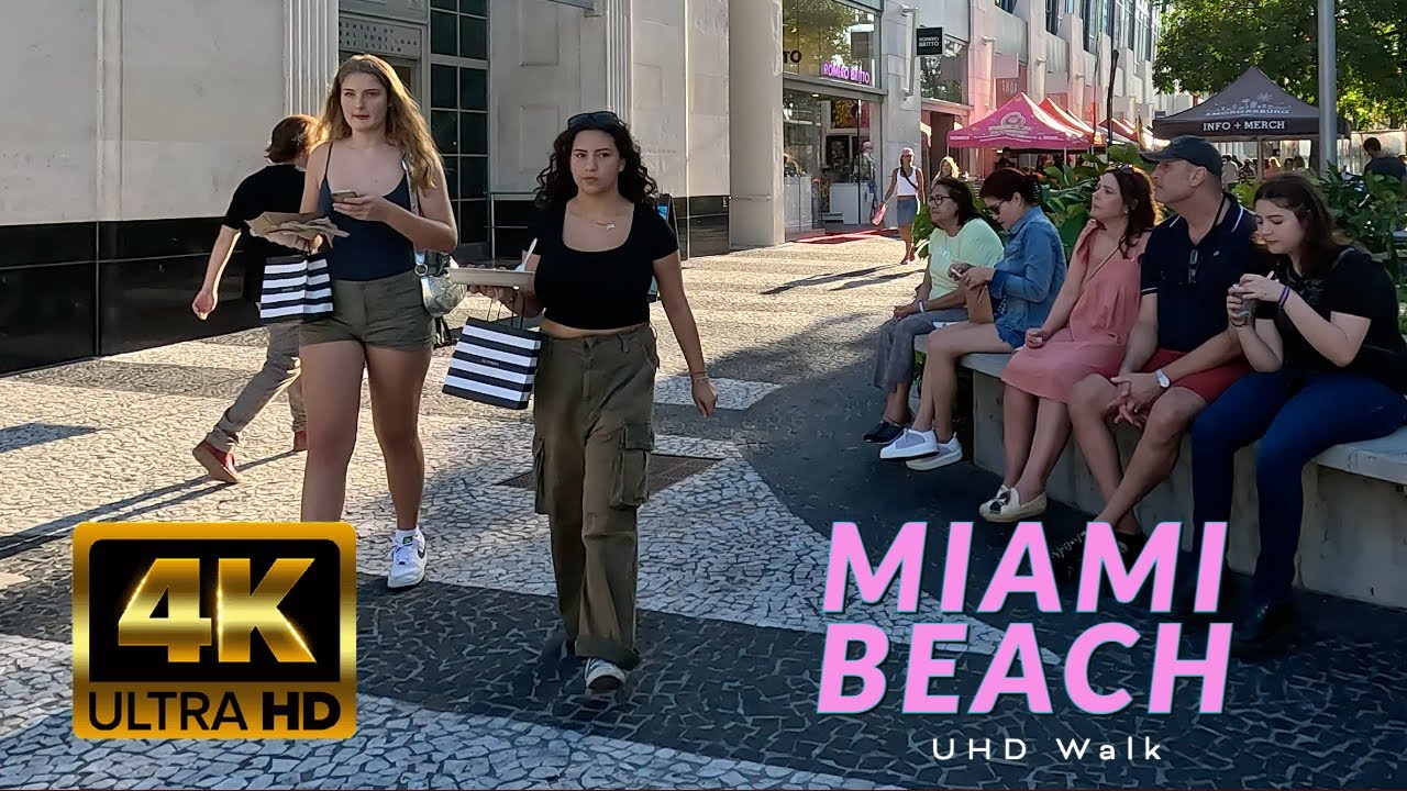 4K Miami Beach Walk. Walking Tour of Miami Beach, Florida. - YouTube