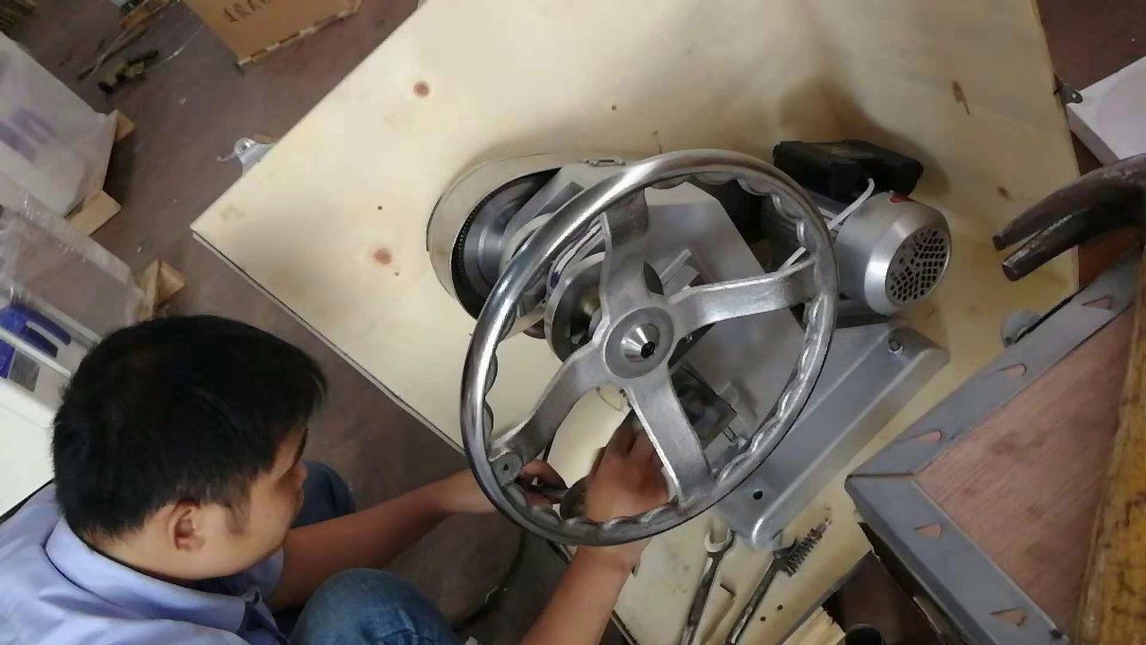Single punch tabletop tablet pill press making machine - YouTube