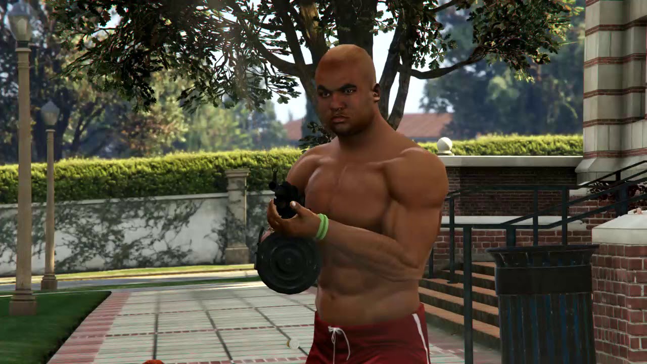 GTA V: Bodybuilder Barry Goes to School - YouTube