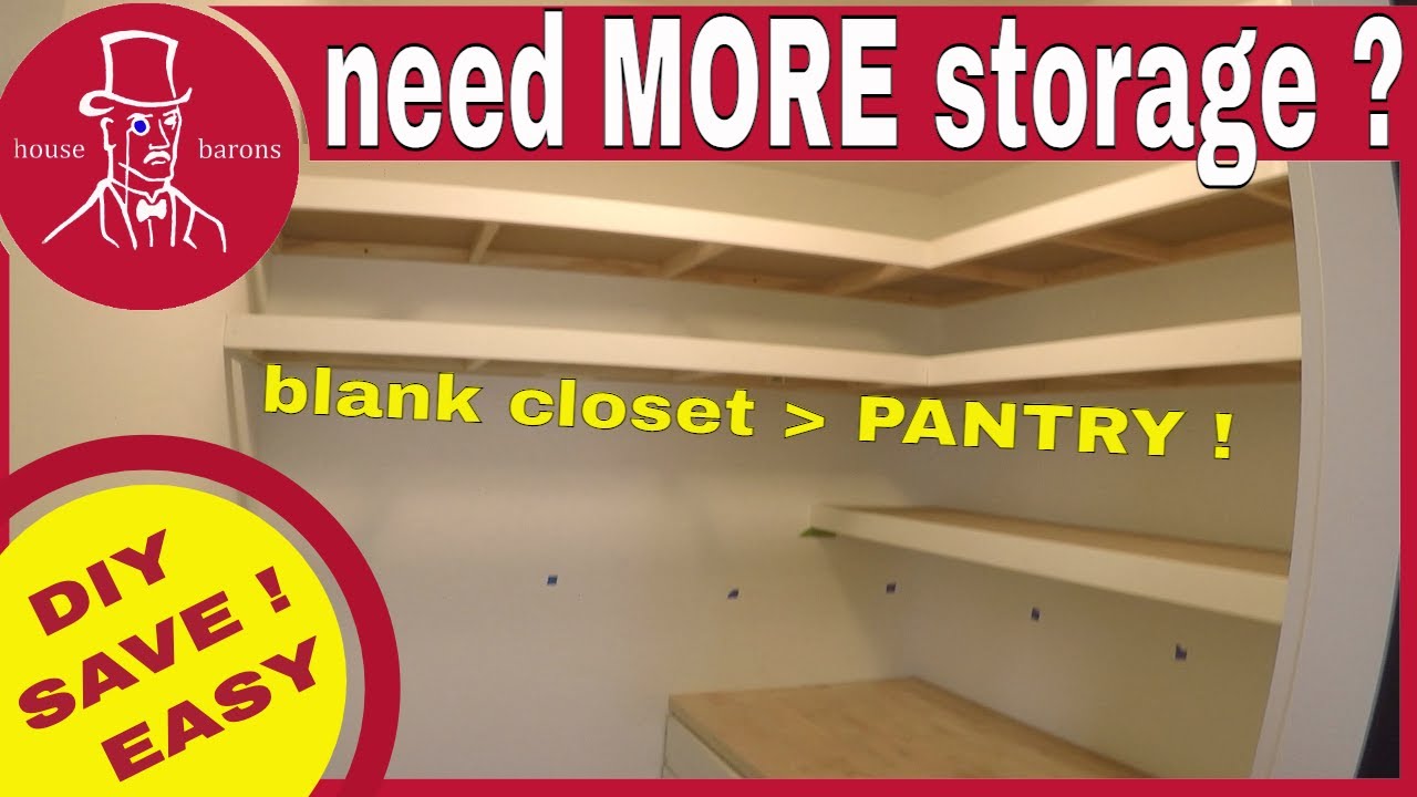 Not Enough Storage in Kitchen? | Change Closet into a Pantry - YouTube