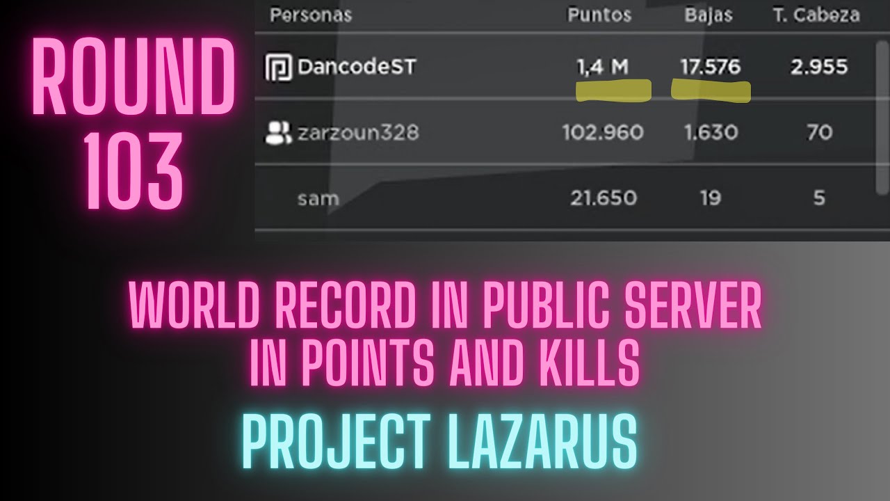 Roblox Project Lazarus: Run [round 103 graduation ]Public Serv | Record ...