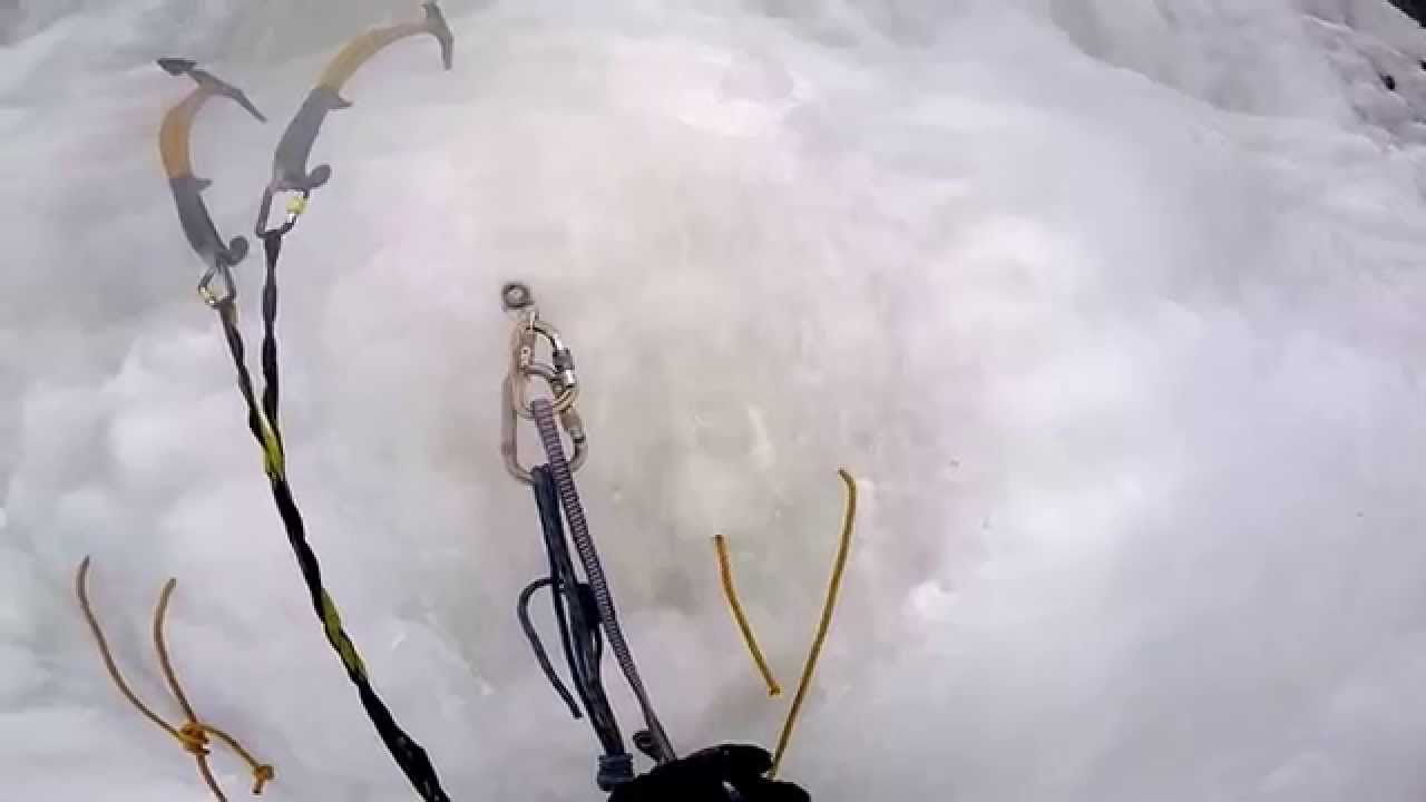 3) Ice Climbing. Mounting a Abalakov Thread - YouTube