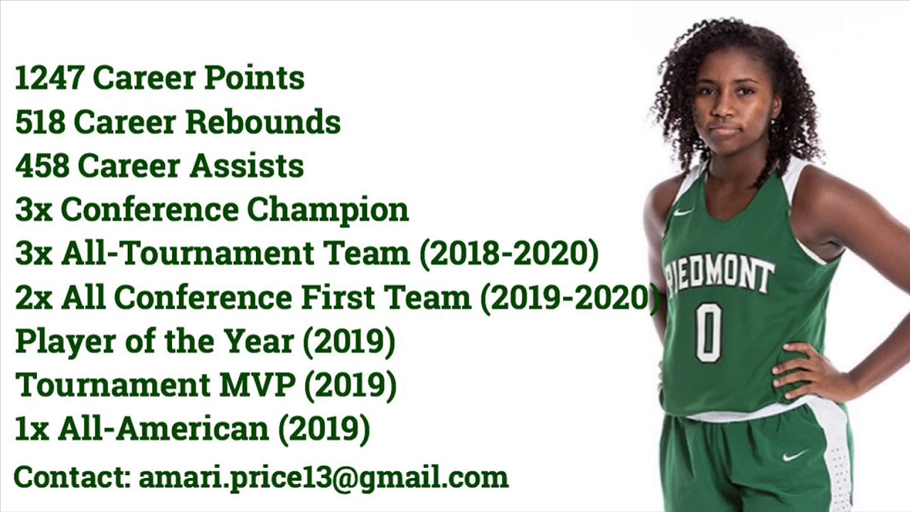 Amari Price Basketball Highlights (Piedmont College) - YouTube