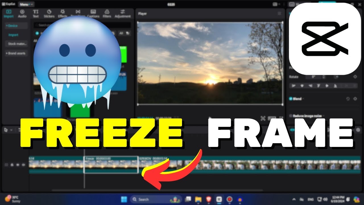 How To Freeze Frame Video On CapCut PC - YouTube