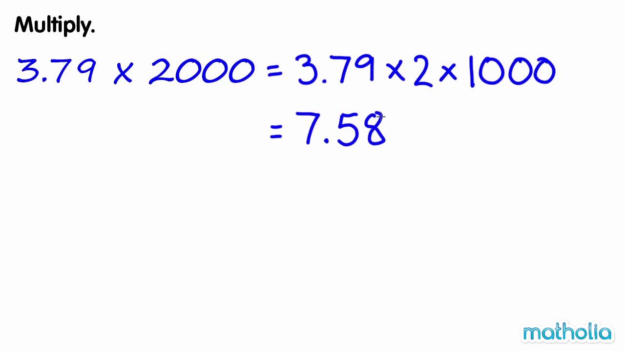 Multiplying Decimals by Thousands - YouTube