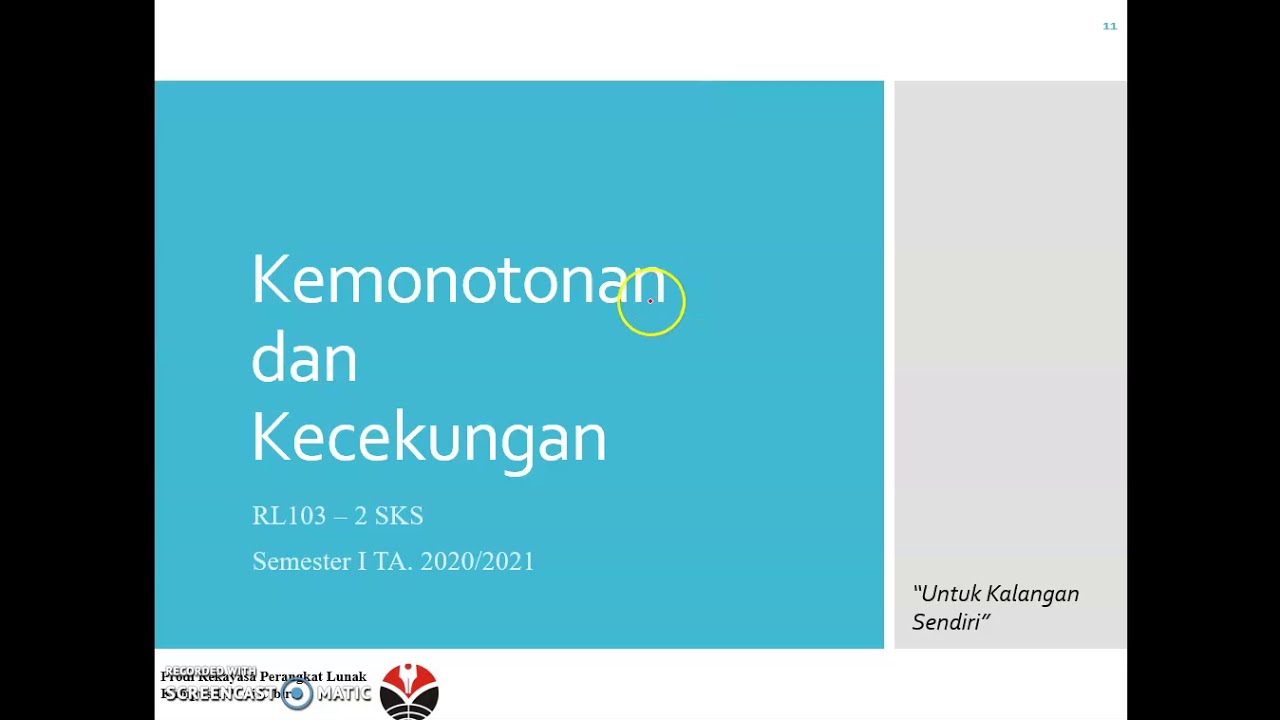 Monoton Naik/Turun dan Kecekungan Ke atas/Ke bawah | Aplikasi Turunan ...