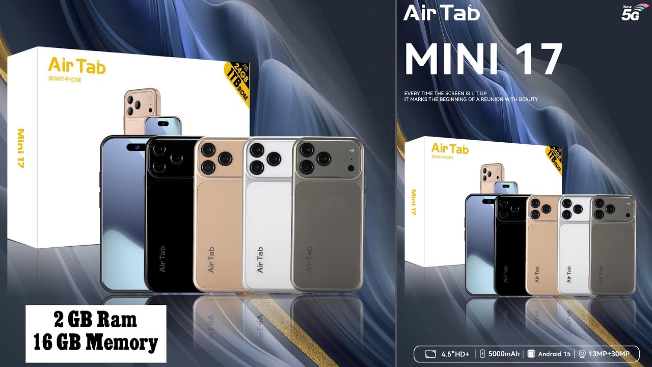 Air Tab Mini 17 Display 4.5"HD+Screen -Dual Sim- 5G network-5000 mAh ...