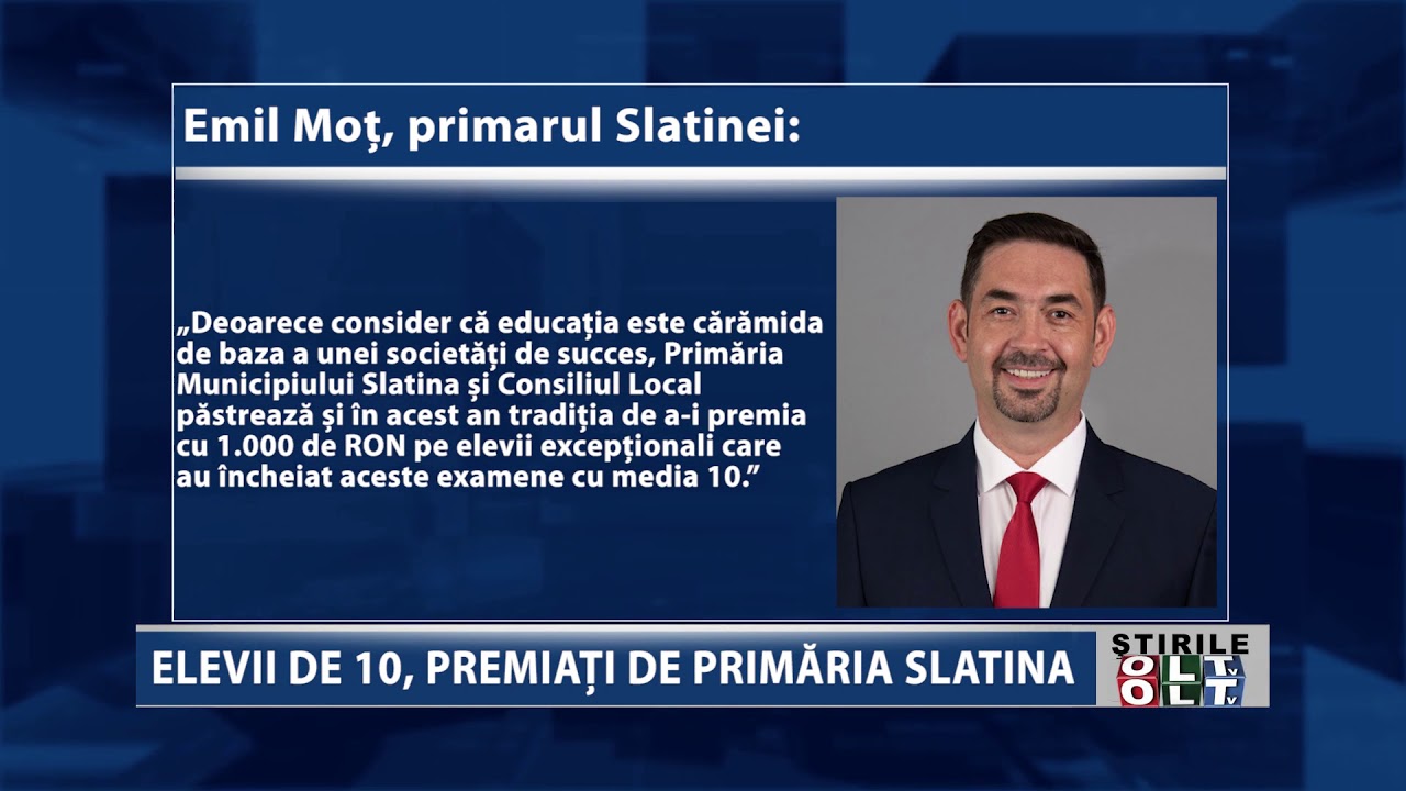 ELEVII DE 10 PREMIATI DE PRIMARIA SLATINA 3006 - YouTube