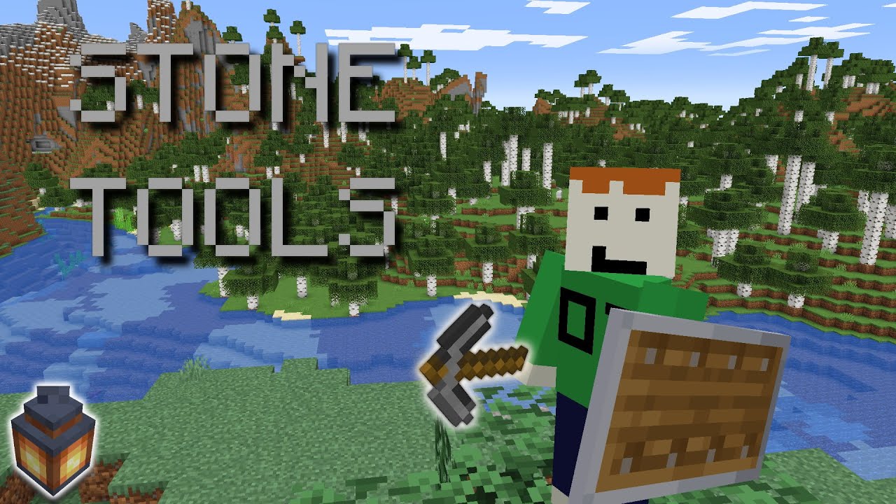 Beating Minecraft Hardcore Mode With Only Stone Tools (PART 1) - YouTube