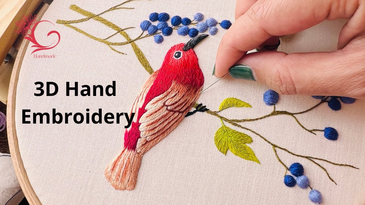 Expert SECRETS to Master 3D Bird Hand Embroidery for Beginners - YouTube