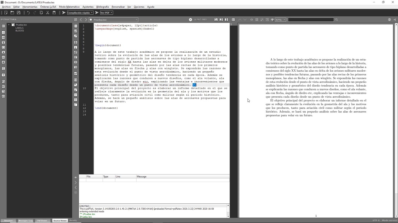 Dar formato al documento - 02 - PAQUETES - Tutorial Latex CASTELLANO ...