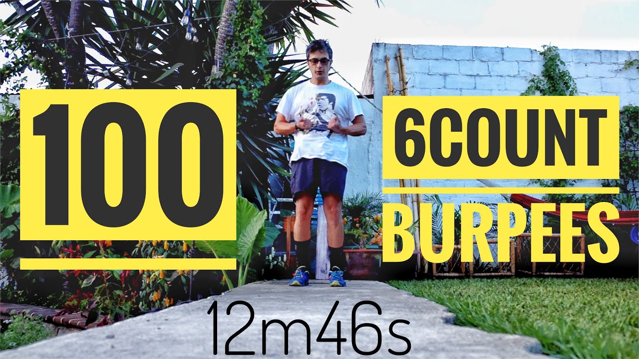 100 6-count burpees. Moderate pace. 12m46s. - YouTube