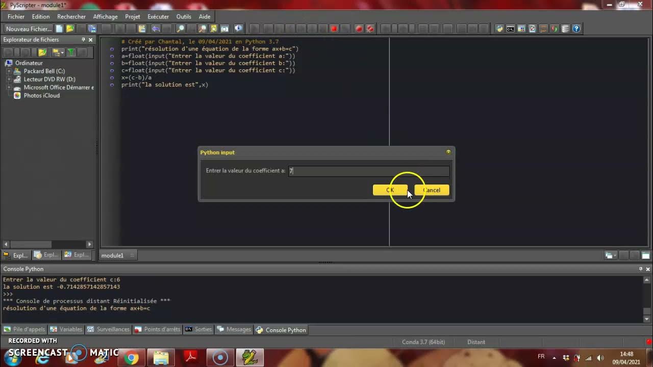 application sur EduPython - YouTube