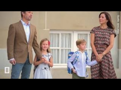 Prince Vincent doesn't let go of his mama on his first day of school