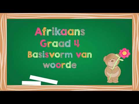 Basisvorm van woorde - YouTube