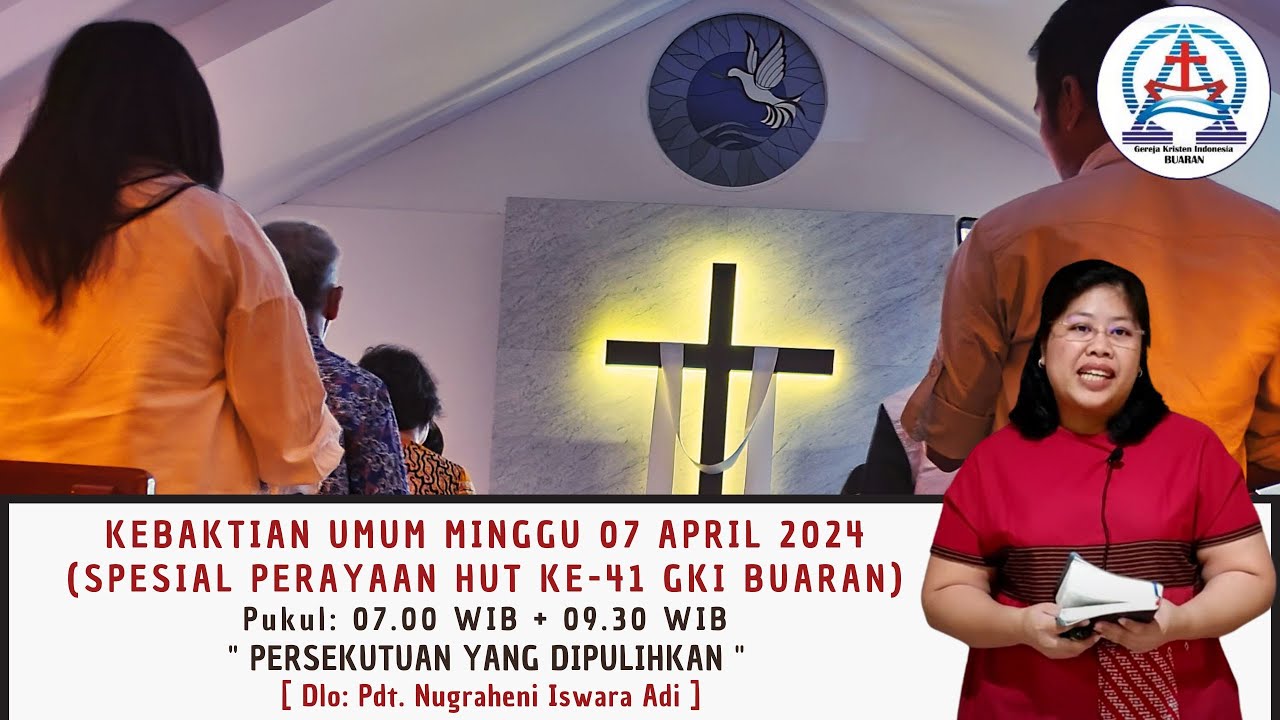 KU 1 - KEBAKTIAN MINGGU KHUSUS PERAYAAN HUT GKI BUARAN KE - 41 - YouTube