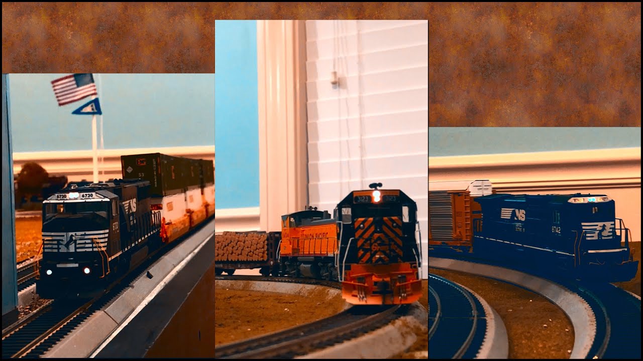 Three HO Scale Freight Trains - YouTube