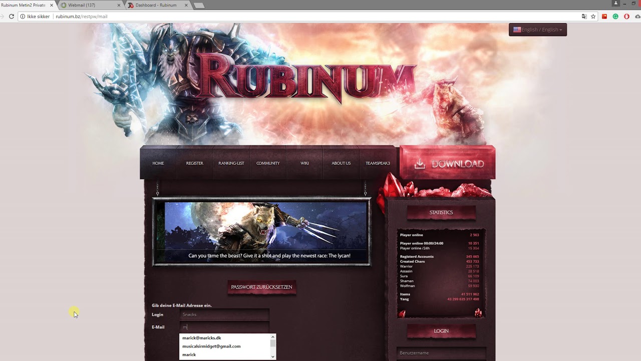Rubinum - missing account? - YouTube