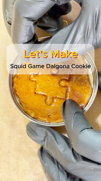 Squid Game Dalgona Cookie #squidgame #shorts #dalgona #dalgonarecipe #dalgonacandy #fyp #ppopgi ...