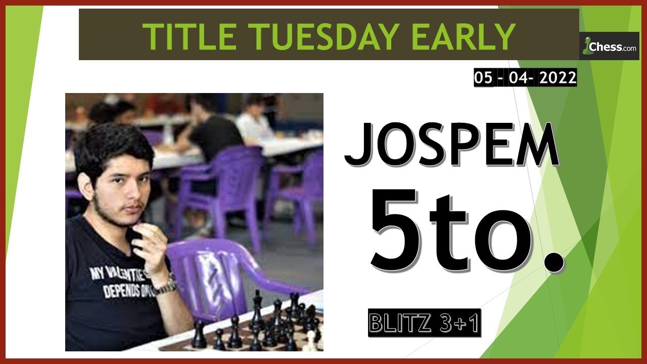 José Martinez Alcántara (JOSPEM). 5to Puesto en el Early Titled Tuesday ...