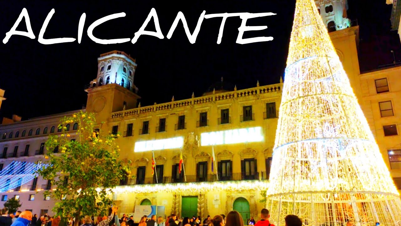 Alicante🇪🇦 Christmas Lights November 2022 Costa Blanca Spain Walking ...