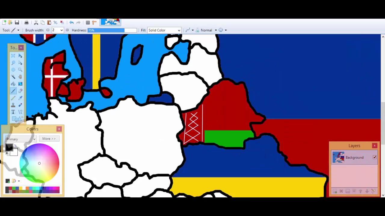 Europe-drawing #3 Russia, Ukraine, and Belarus flags - YouTube