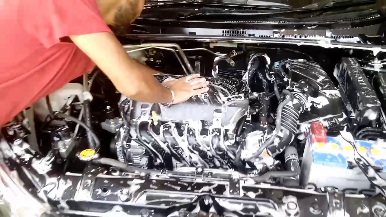 Toyota corolla 2016 engine wash by inspiration video - YouTube