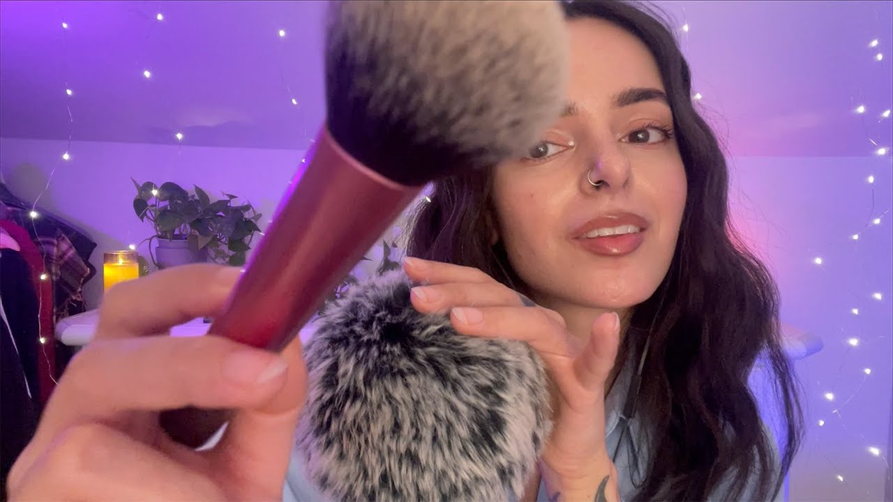 ASMR classic old school face brushing 💜 swoosh swoosh swooooosh - YouTube