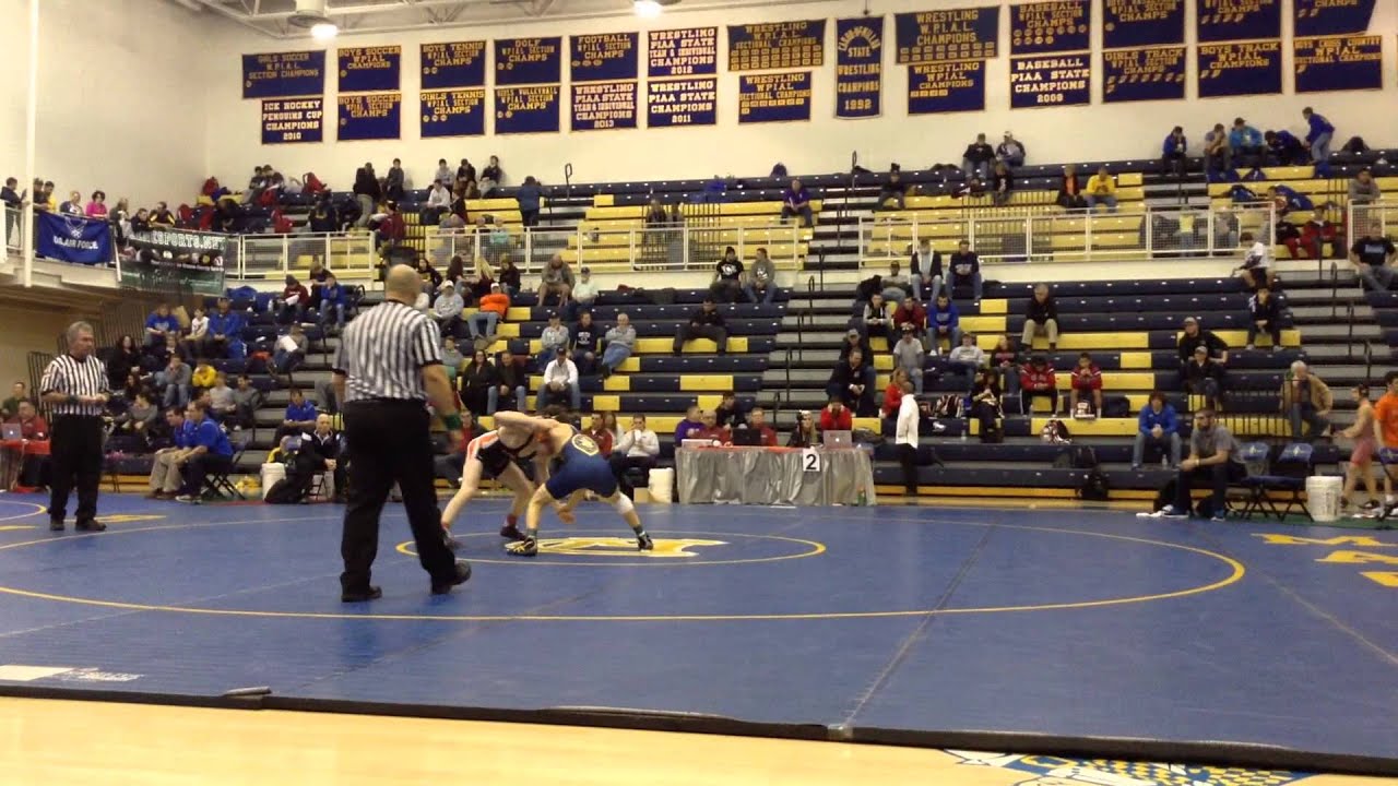 ethan mccoy vs ryan friedman(st pauls) powerade wrestling 2014 - YouTube