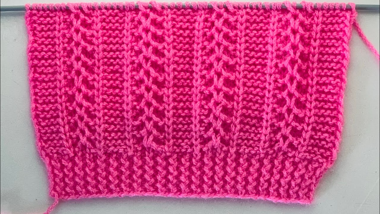 Knitting Stitch Pattern For Gents Sweater - YouTube