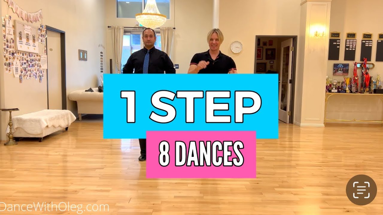 Learn 8 Dances with 1 Step - ballroom dance lessons - YouTube