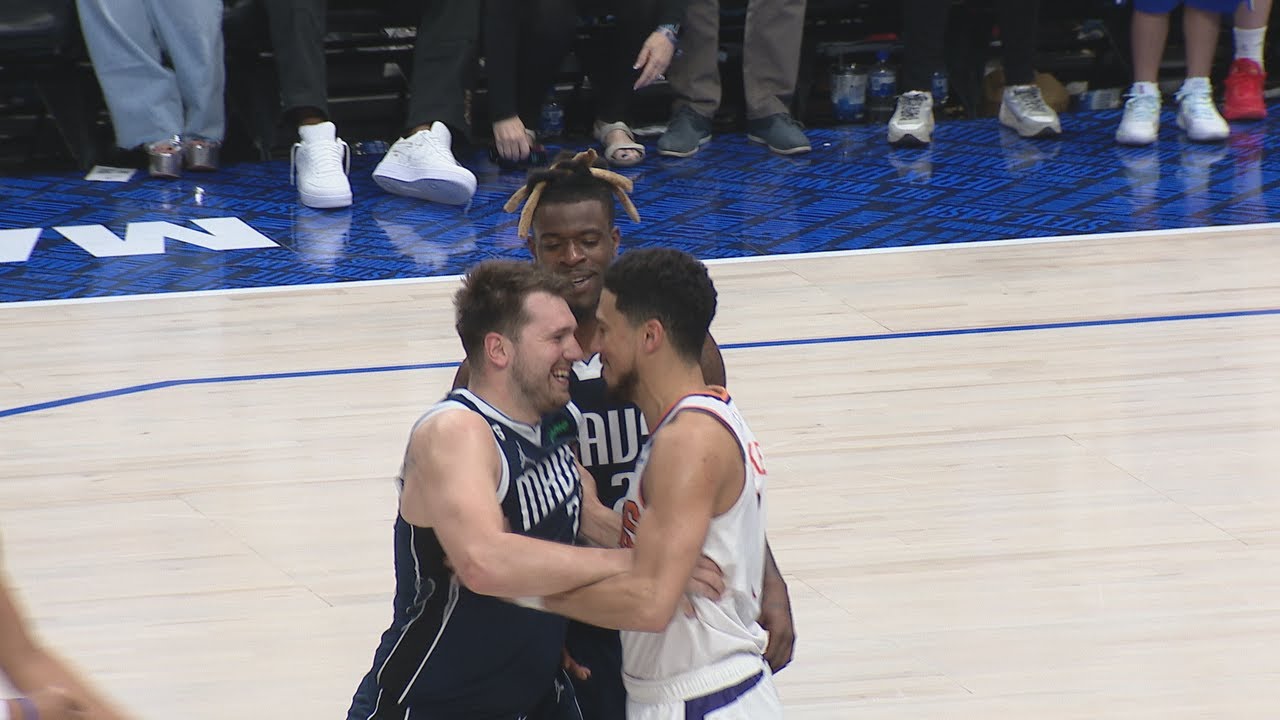 REPORT: Sparks fly between superstars Luka Doncic & Devin Booker - YouTube