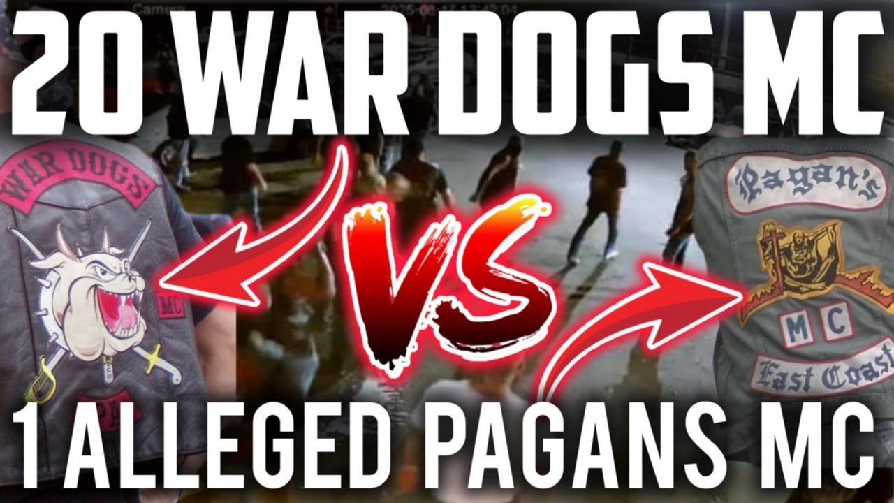 20 War Dogs MC Vs 1 Alleged Pagans MC Member Weapons Involved VIDEO ...