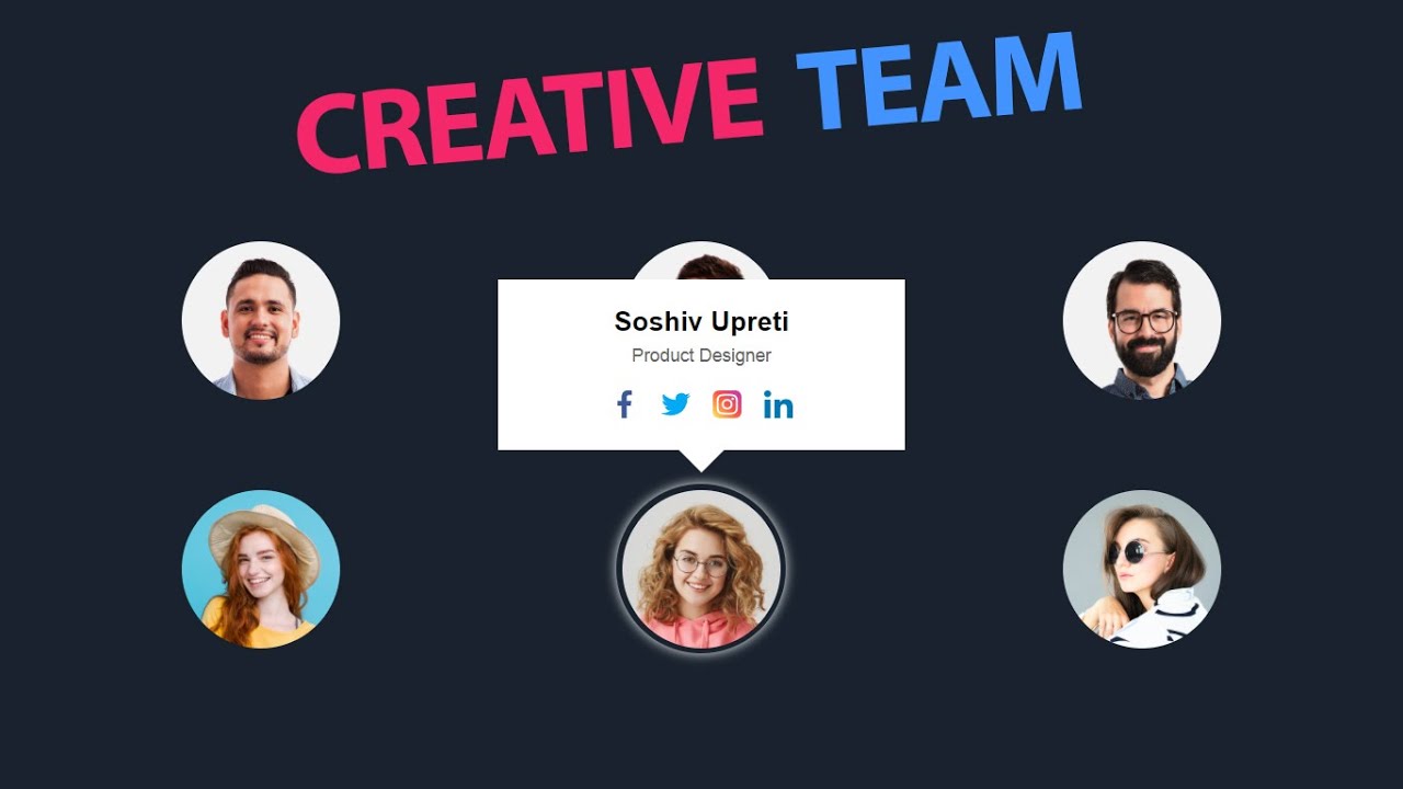 Responsive Team Section Using By Html And Css Youtube