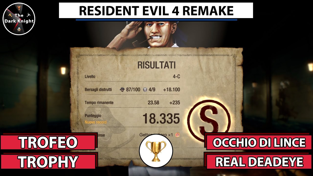Resident Evil 4 Remake: Trofeo "Occhio di lince" ("Real Deadeye" Trophy ...