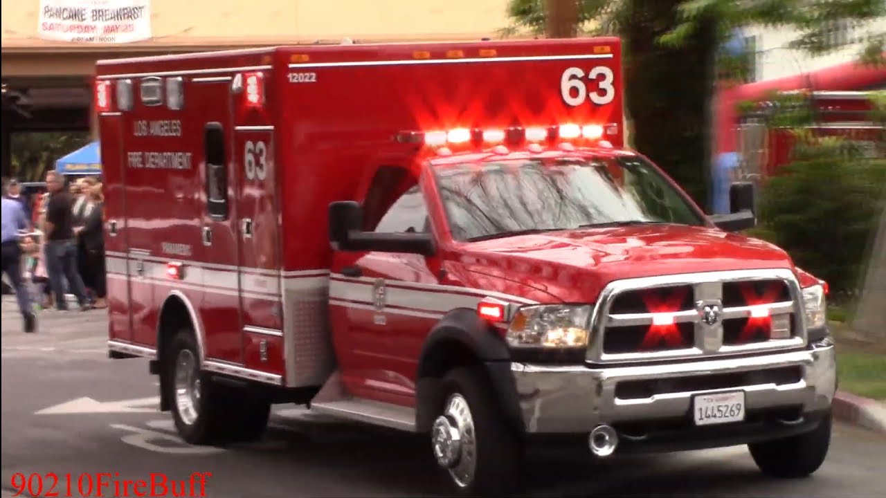 LAFD Rescue 63 Responding - YouTube