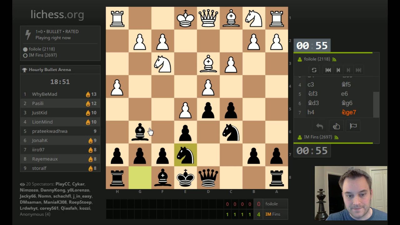 Bullet Chess #226: [Tournament] lichess Bullet Arena - YouTube