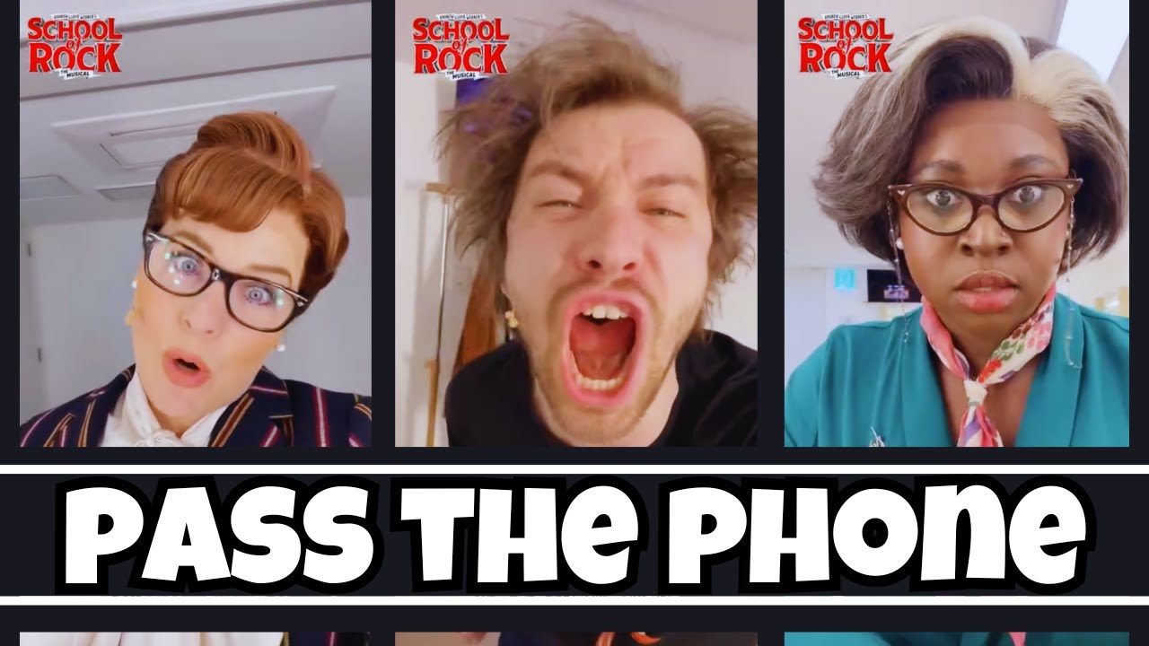 Pass The Phone Challenge with the cast of School of Rock the Musical ...