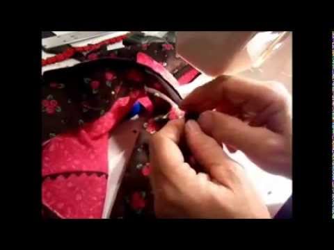 Making a Dirndl Part 4 Adding the lining and finishing the neckline and ...
