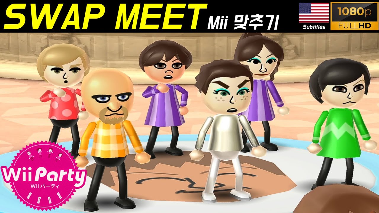 Wii Party (Wii パーティー) Swap Meet (Eng Sub) Kentaro vs Jake vs Keiko vs ...